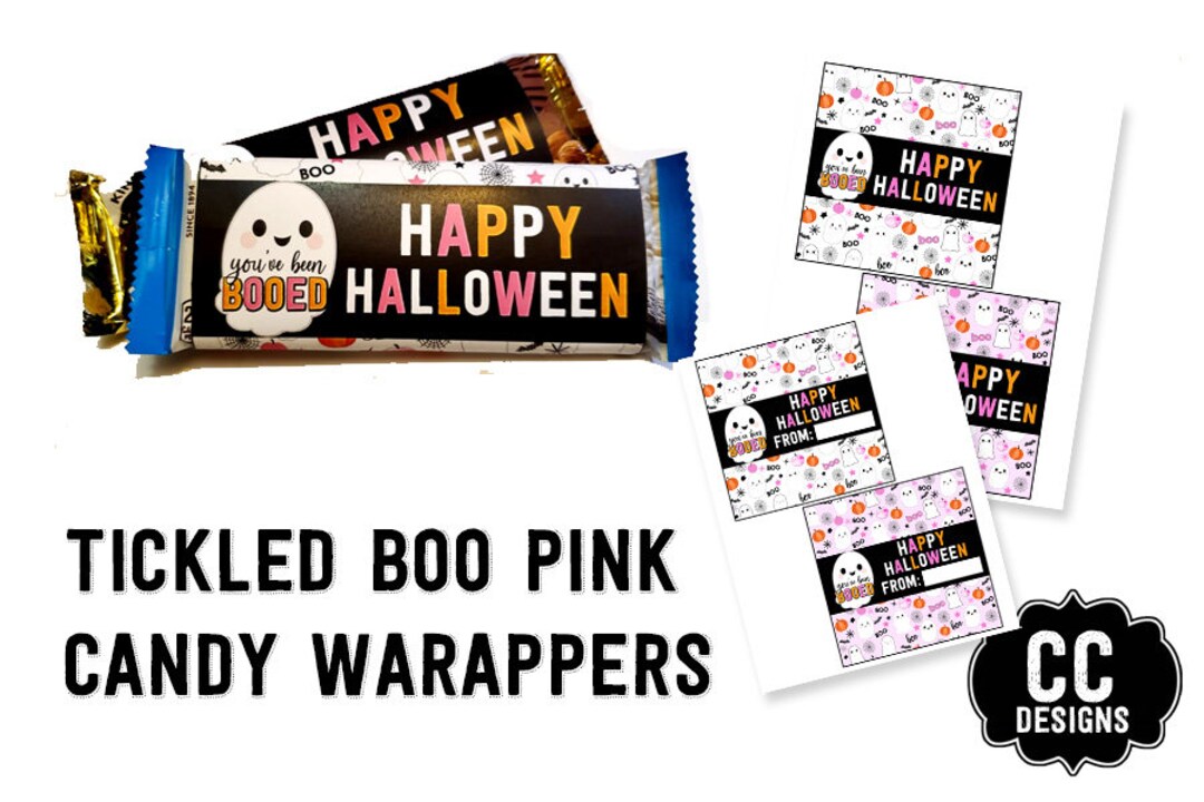 PRINTABLE Tickled Pink Boo Candy Wrappers Instant Download - Etsy