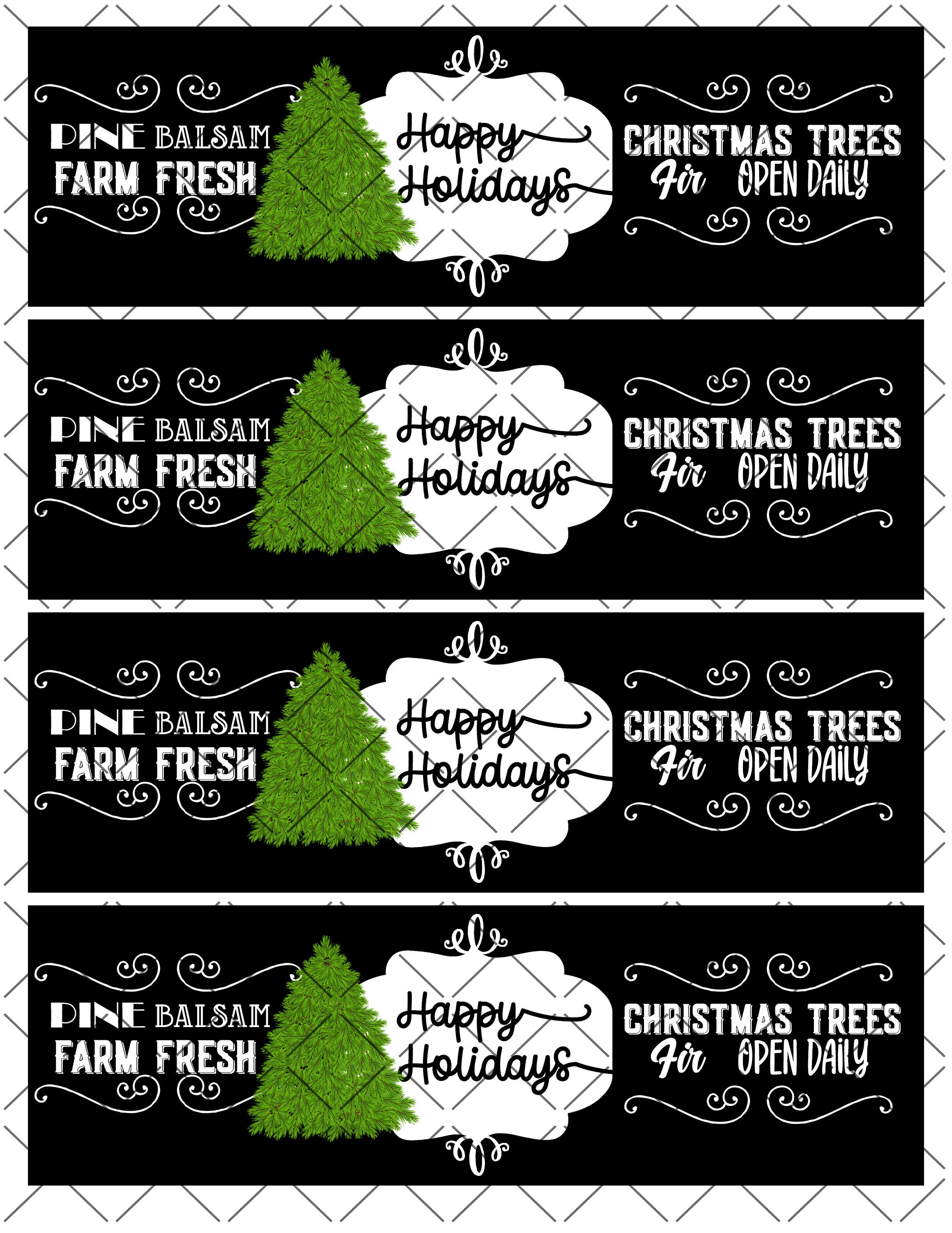 PRINTABLE- Winter Farm Fresh Water Labels Christmas Drink Labels ...