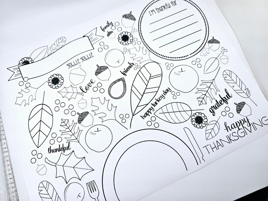 Doodle Kids Thanksgiving Fall Download Party Game Digital Printable ...