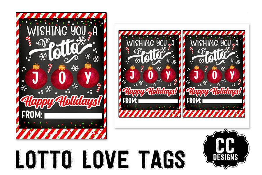 PRINTABLE Lotto Lottery Holiday Office Gift Card Holder Christmas ...