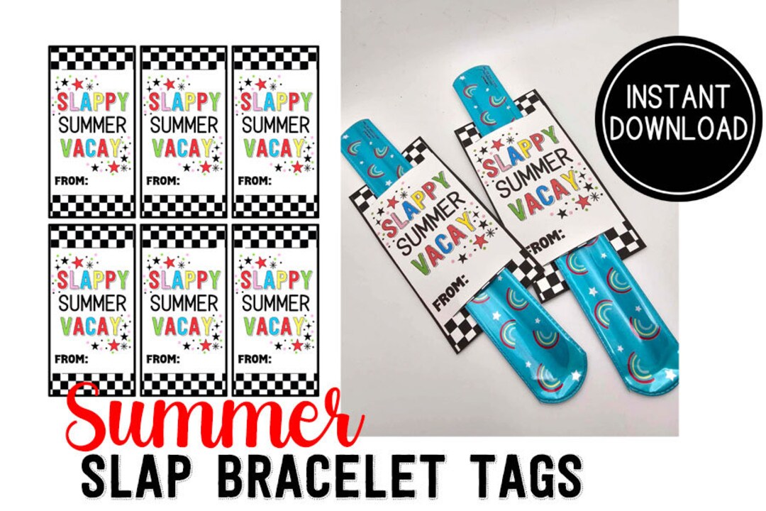 PRINTABLE Slap Bracelet Class Party Favor Kids Teacher PDF Slappy ...