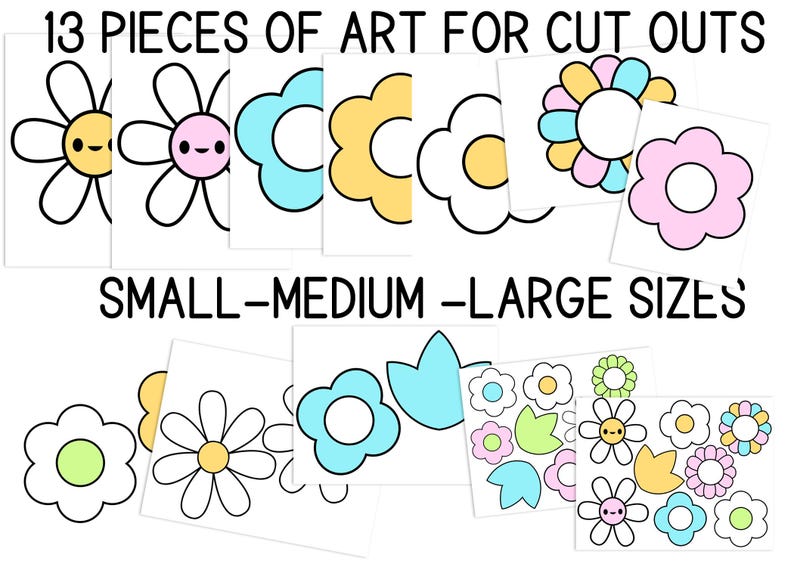 Hello Spring Bulletin Board Kit Easter Flower Classroom Door Kit Class ...