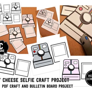 PRINTABLE Camera Bulletin Board Kit Door Instant Camera Film Art Craft ...