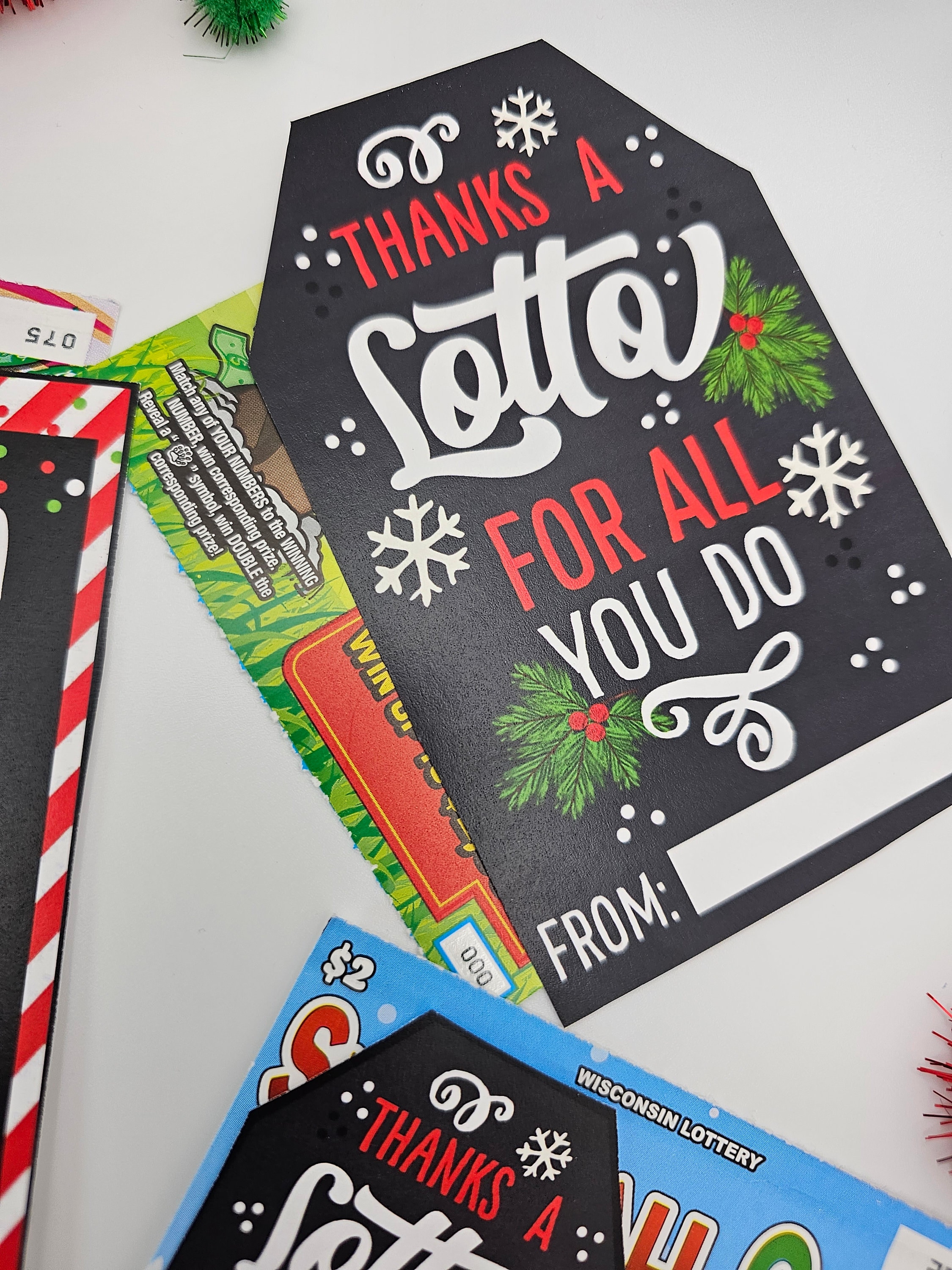PRINTABLE Lotto Lottery Holiday Office Gift Card Holder Christmas ...