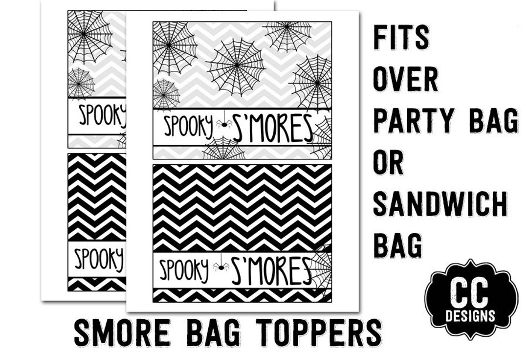 PRINTABLE Spooky Smore Digital Bag Topper Print and Fold Halloween Fall ...