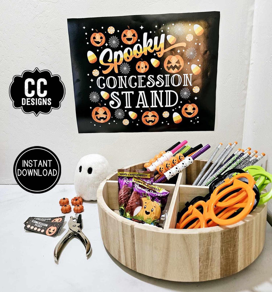 Halloween Concession Stand Printable Signs and Tickets Classroom Reward ...