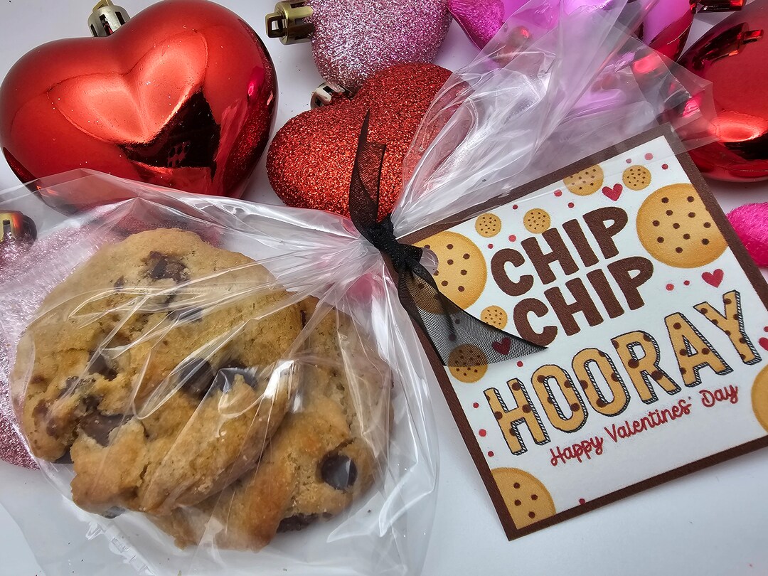 PRINTABLE Valentine Chip Chip Hooray Cookie Square Tags Valentine Card ...