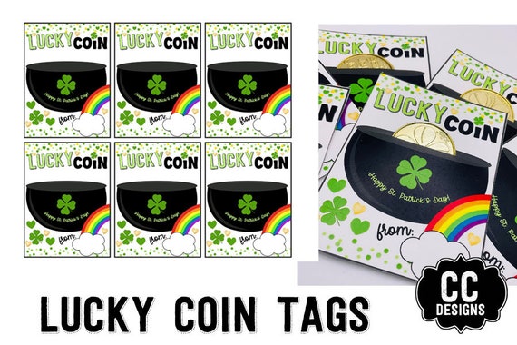 Printable Lucky Coin Class Party Favor Happy St. Patrick's - Etsy