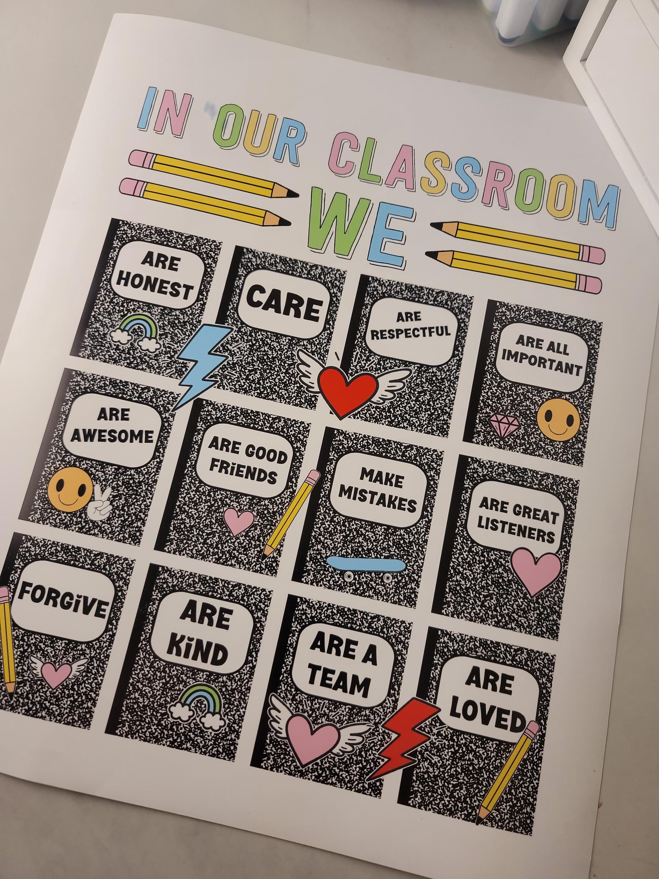 Motivational CLASSROOM Poster Printable Motivational Poster for ...