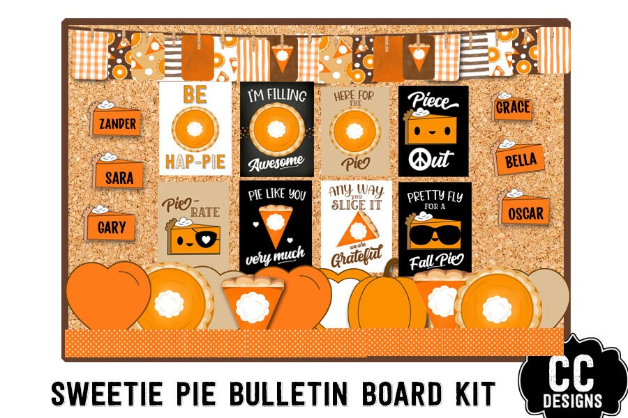 Thanksgiving Sweetie Pie Signs Bulletin Board Office Home Prints Wall ...