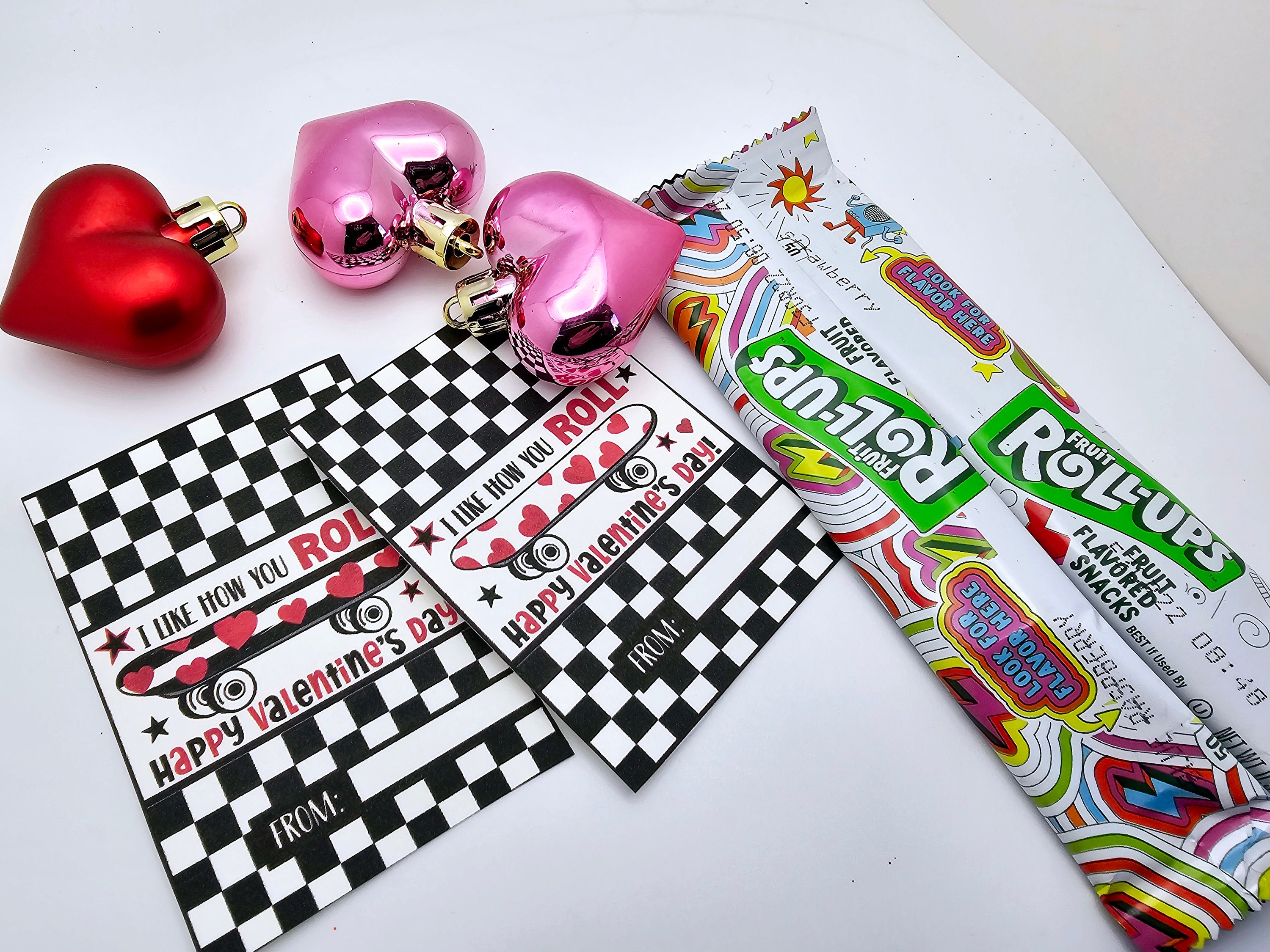 PRINTABLE Fruit Roll Valentine Skateboard Valentine Fun Wrap Label for ...