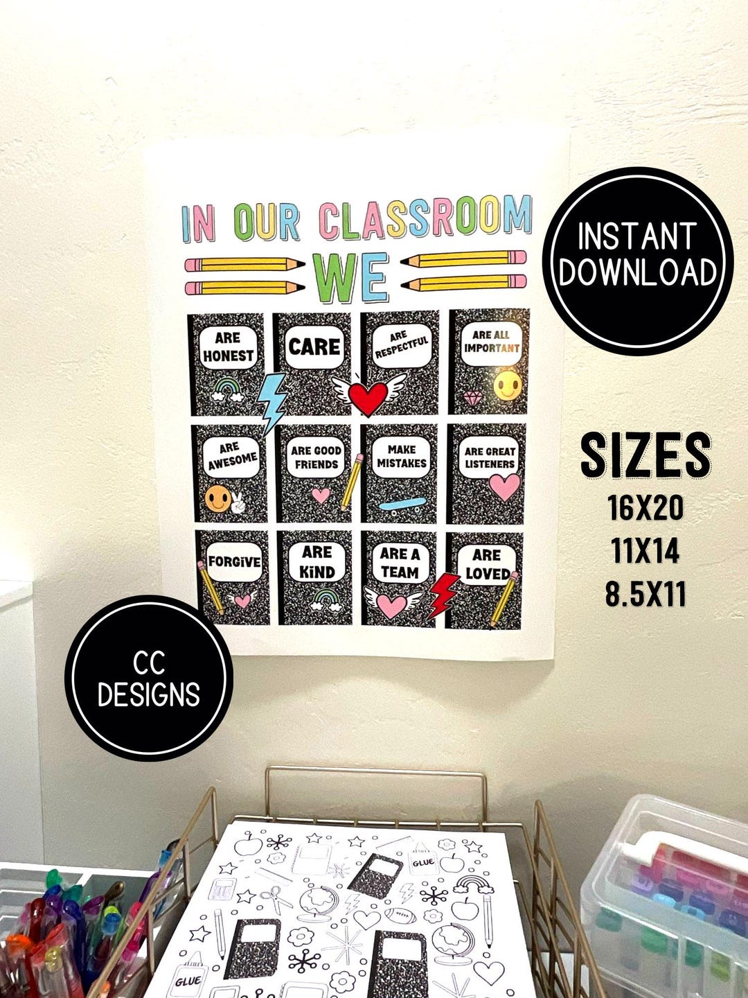 IN Our CLASSROOM Poster Printable Motivational Poster for Classroom Art ...