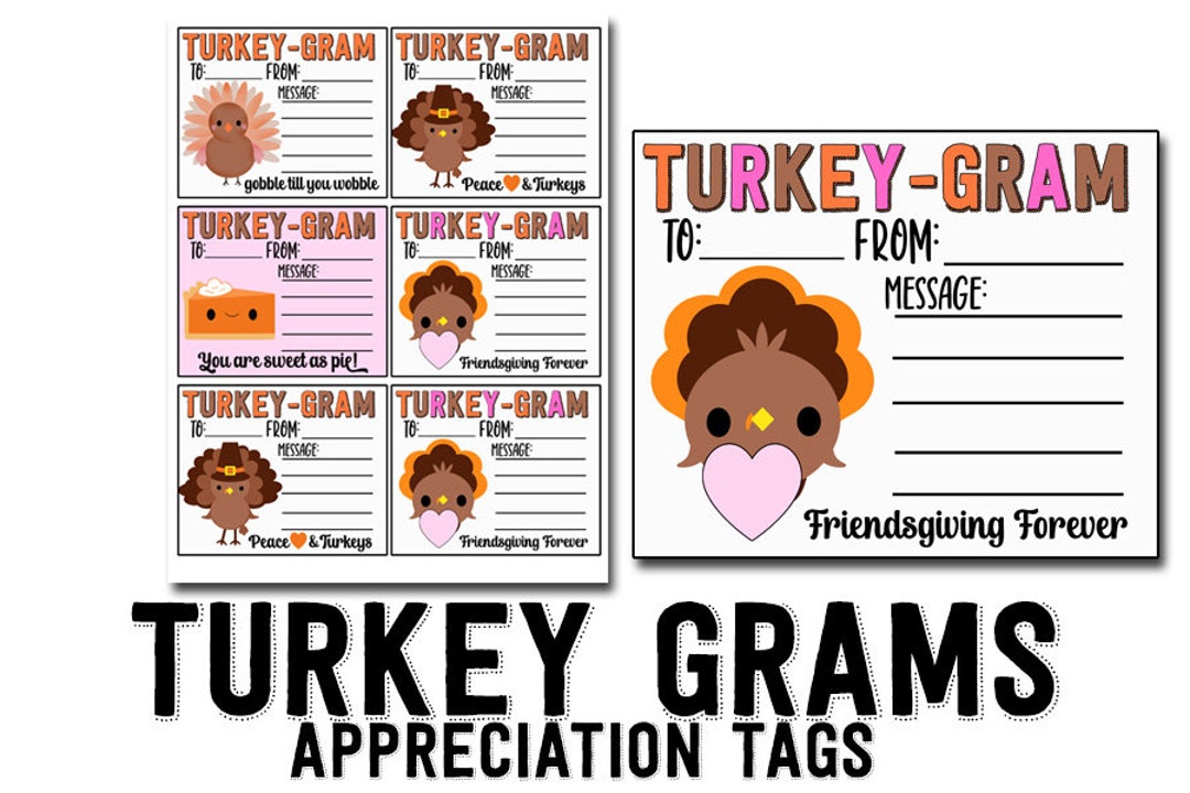 PRINTABLE- Turkey Gram I Thanksgiving Appreciation I PTO Fundraiser I ...