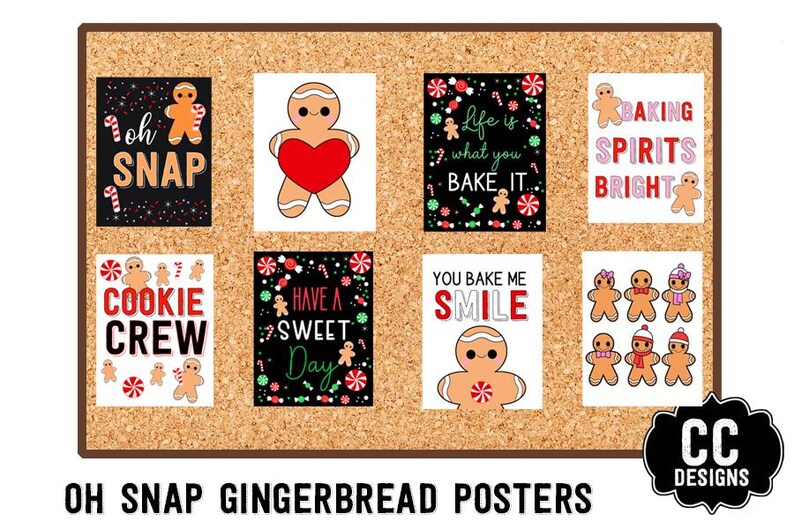 Gingerbread Classroom Posters 8.5x11 Printable Wall Art, Cookie Crew ...