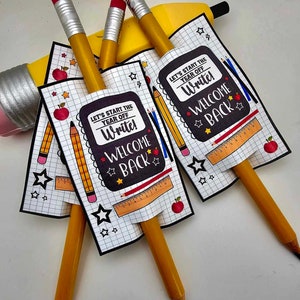 Back to School Pencil Toppers Welcome Back School Pencil Topper Favor ...