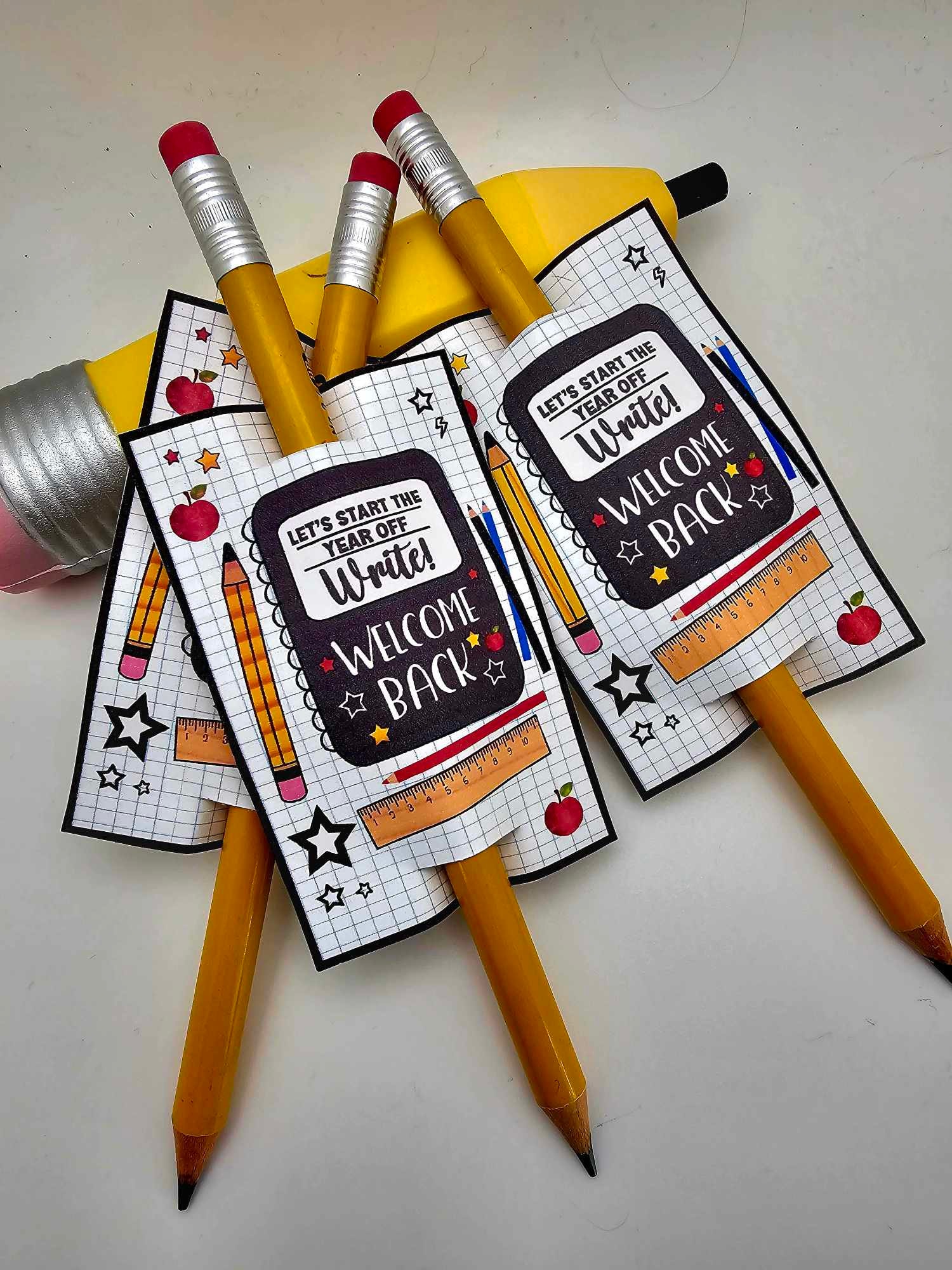 Back to School Pencil Toppers Welcome Back School Pencil Topper Favor ...