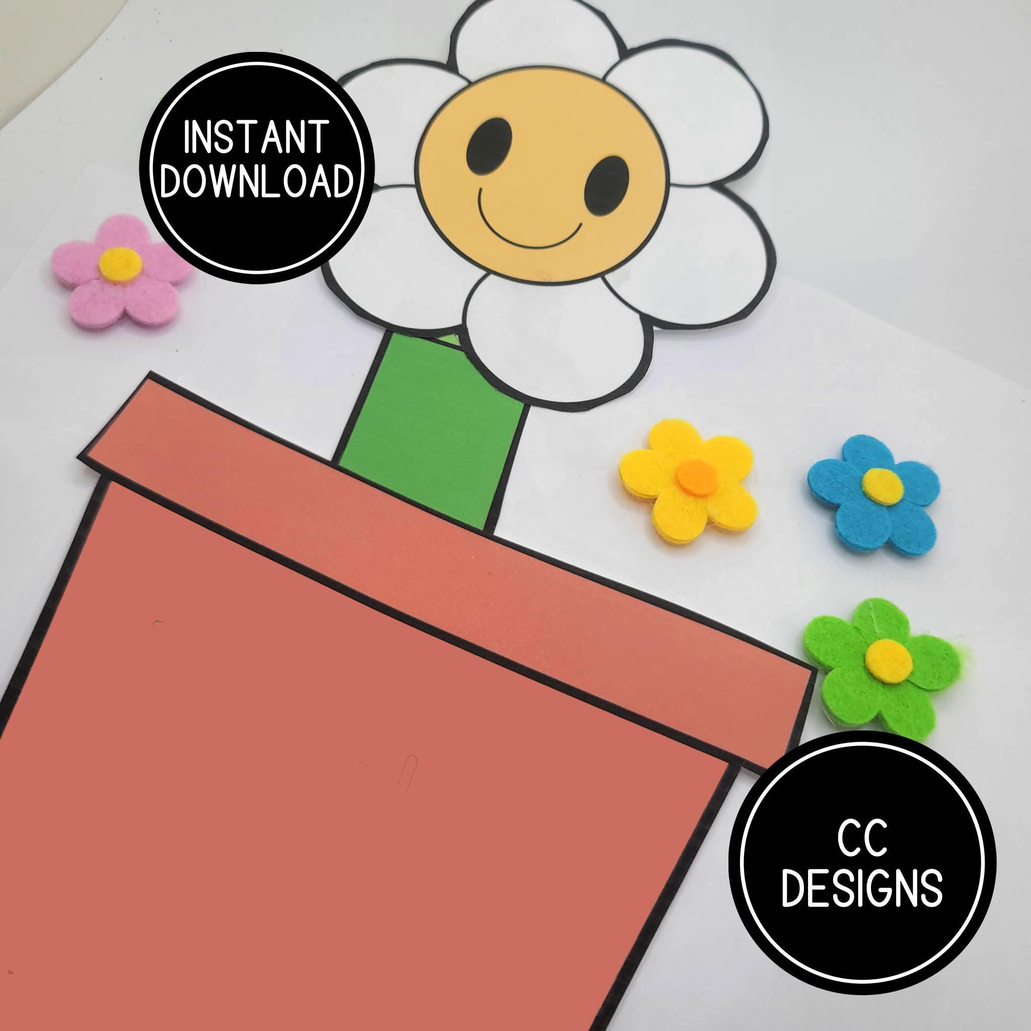 Spring Flower Craft Template | Build a Flower Craft Printable ...