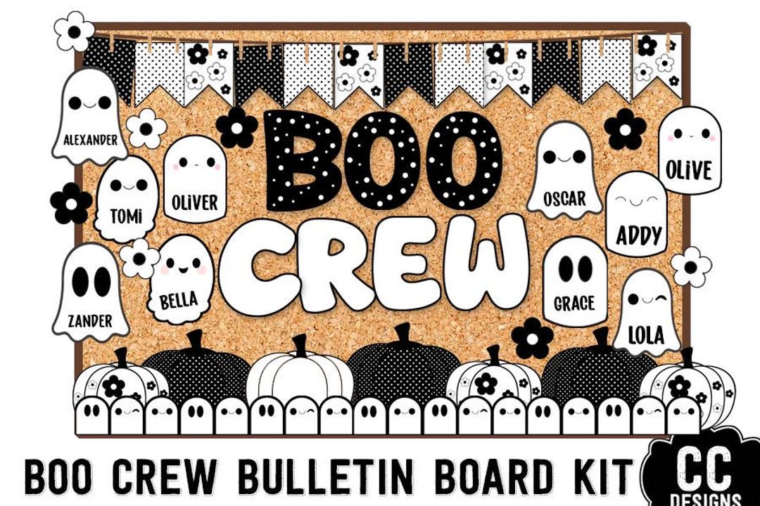 Halloween Ghost Bulletin Board Kit: Spooky Classroom Decor (digital ...