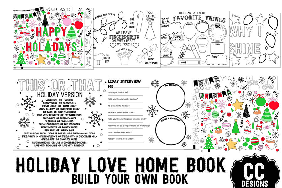 Holiday Christmas Build a Book Fun Kids Activity Keepsake - Etsy