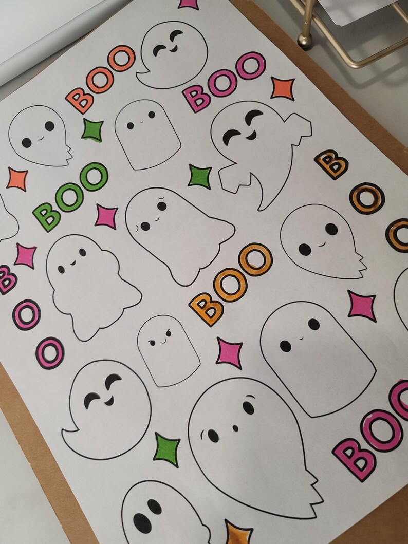 Halloween Doodle Coloring Pages Kids Adult Activity Fun Teacher ...