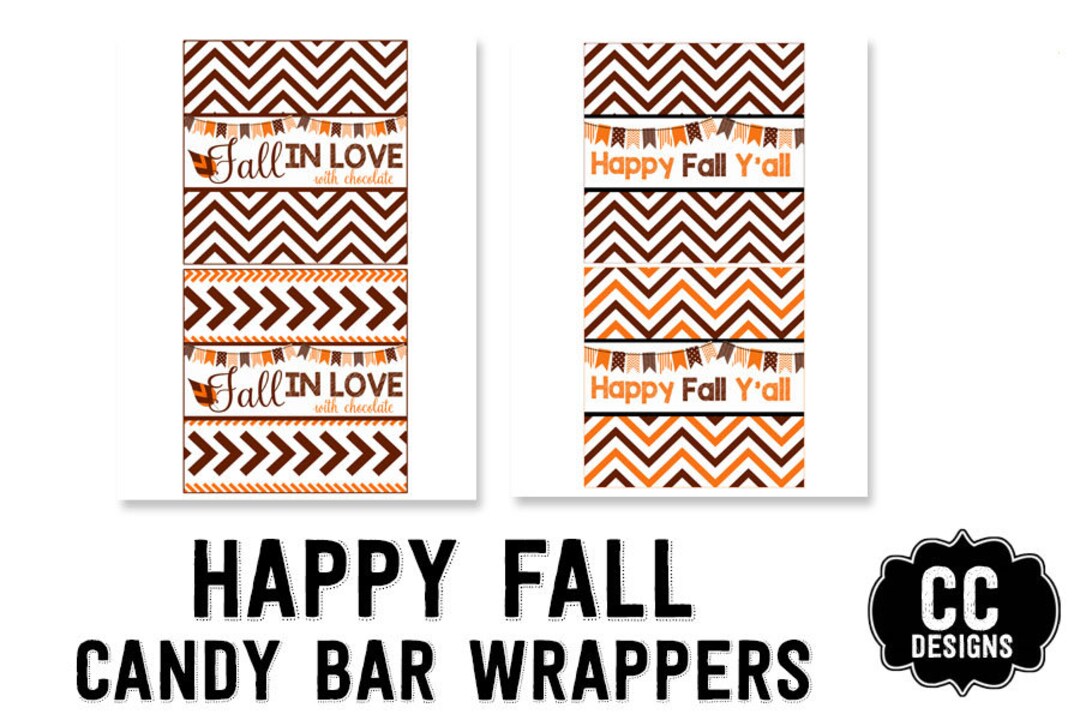 Printable Falling for Fall Candy Bar Digital Wrapper - Etsy