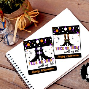 Printable Smell My Feet Digital Halloween Tags Trick or Treat Modern ...