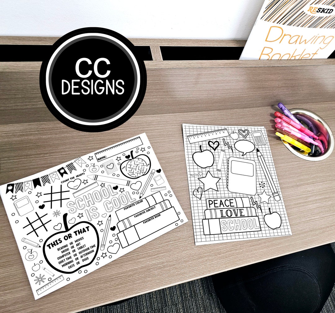 PRINTABLE Back to School Grades Doodle Activity and Coloring Sheets ...