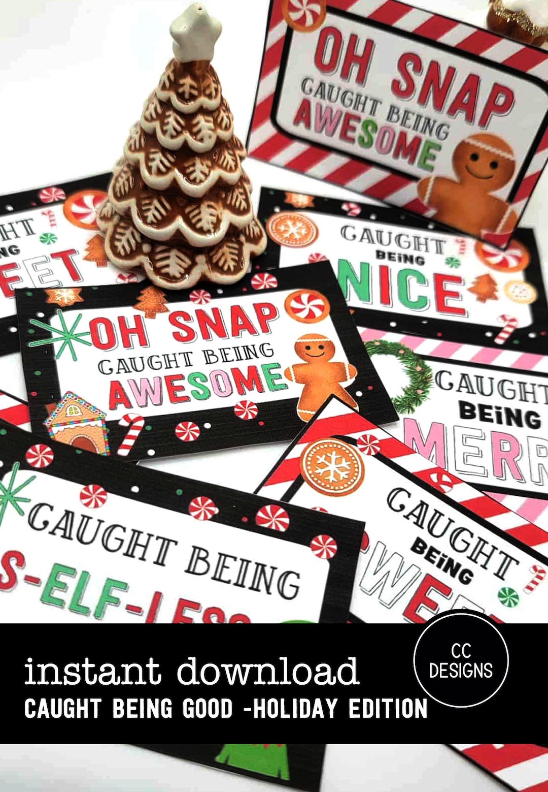 Caught Being Good Cards Holiday Christmas Edition Holiday Behavior Card ...