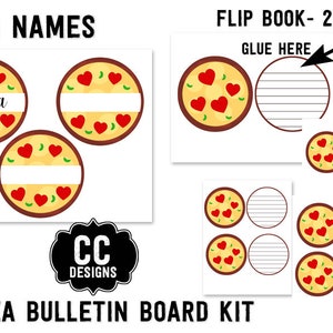 Pizza My Heart Bulletin Board Kit Valentine's Day Every Day Pizza Kit ...
