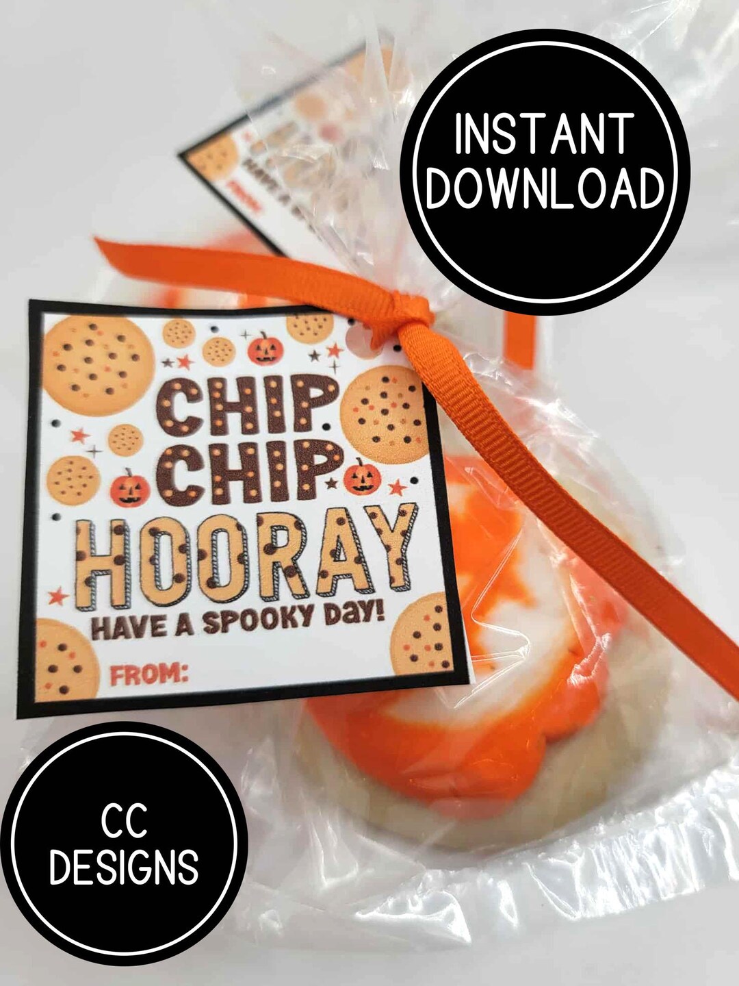 Chip Chip Hooray Cookie Halloween Tags Printable Cookie Tags for Treats ...