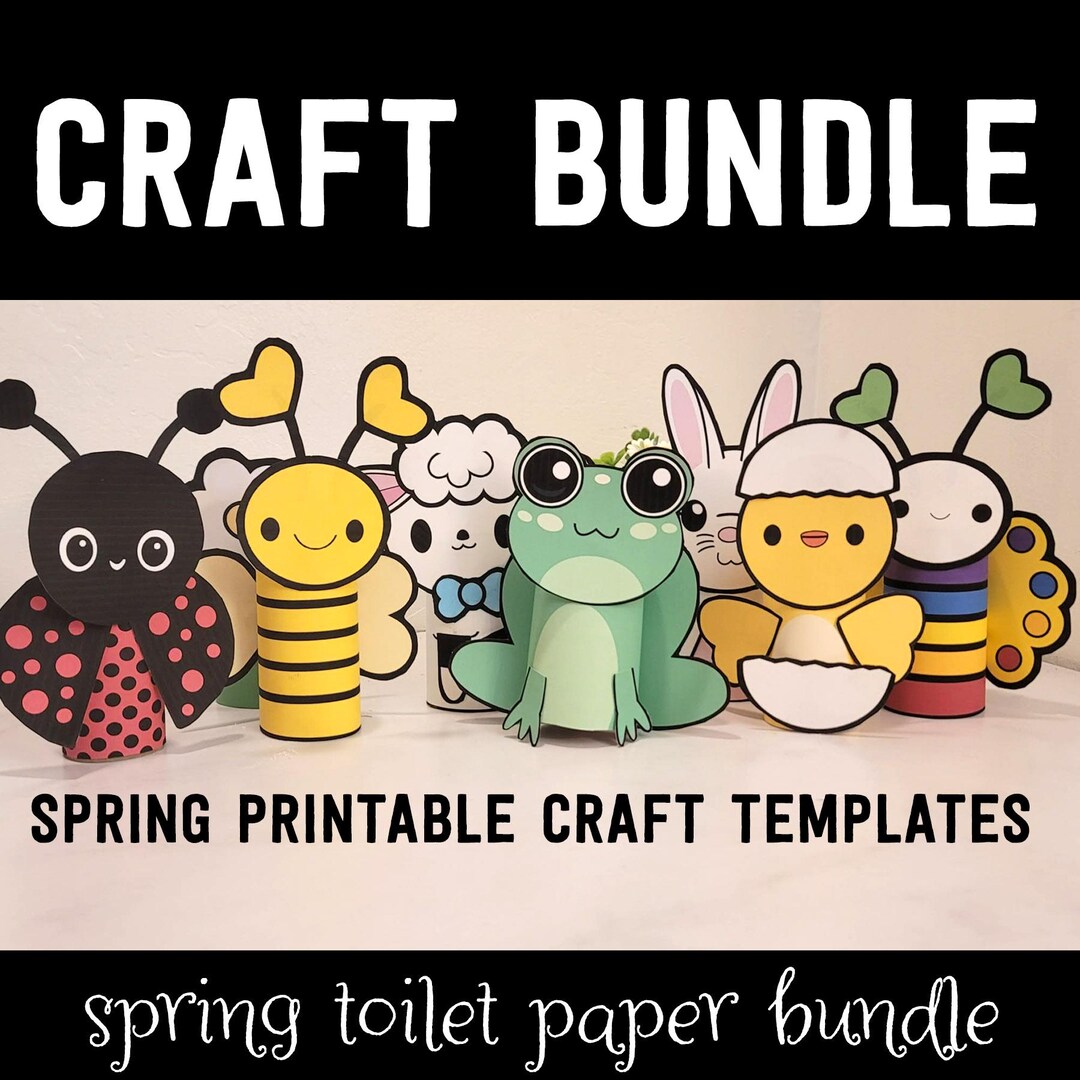 Spring Animal Craft Bundle Toilet Paper Craft Templates 10 Art Projects ...