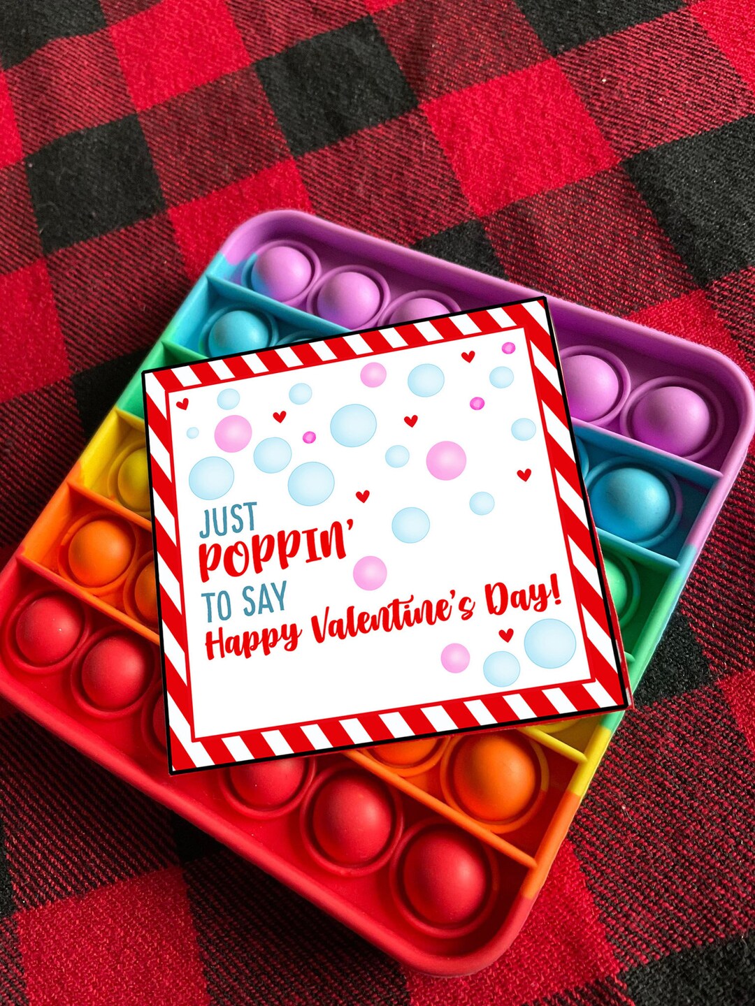 PRINTABLE Poppin Valentine Fidget Card Tags Valentine Printable for ...