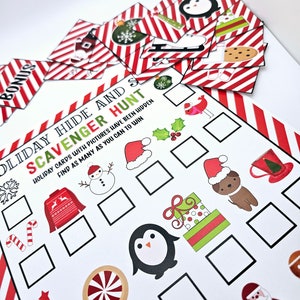 PRINTABLE Christmas Holiday Scavenger Indoor Hide Hunt Game Kids Hide ...