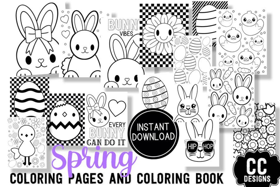Easter Coloring Book Printable Printable Spring Coloring Pages for ...