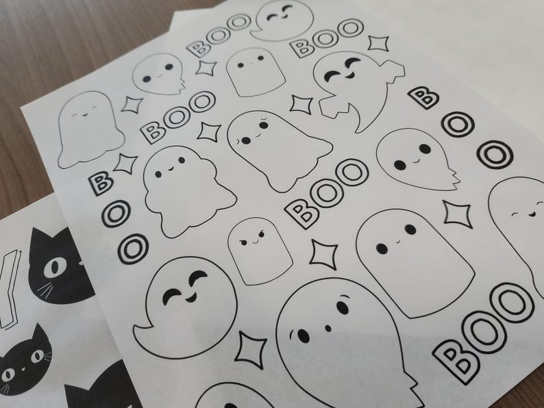 Halloween Doodle Coloring Pages Kids Adult Activity Fun Teacher ...