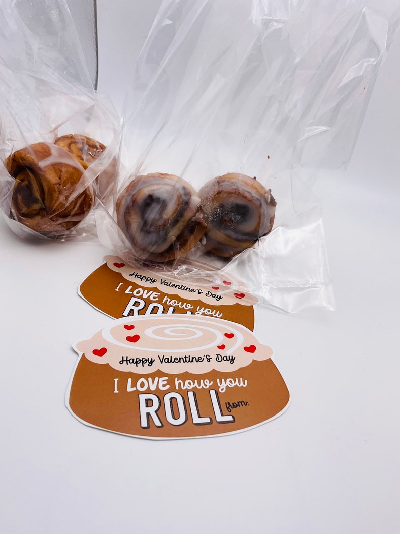 Printable Cinnamon Roll Valentine Card Cut Out Art Template Project ...