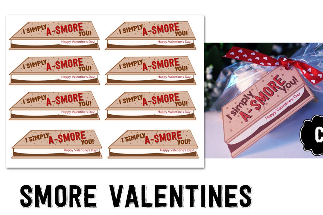PRINTABLE Smore Cut Out Valentine Cards - Etsy
