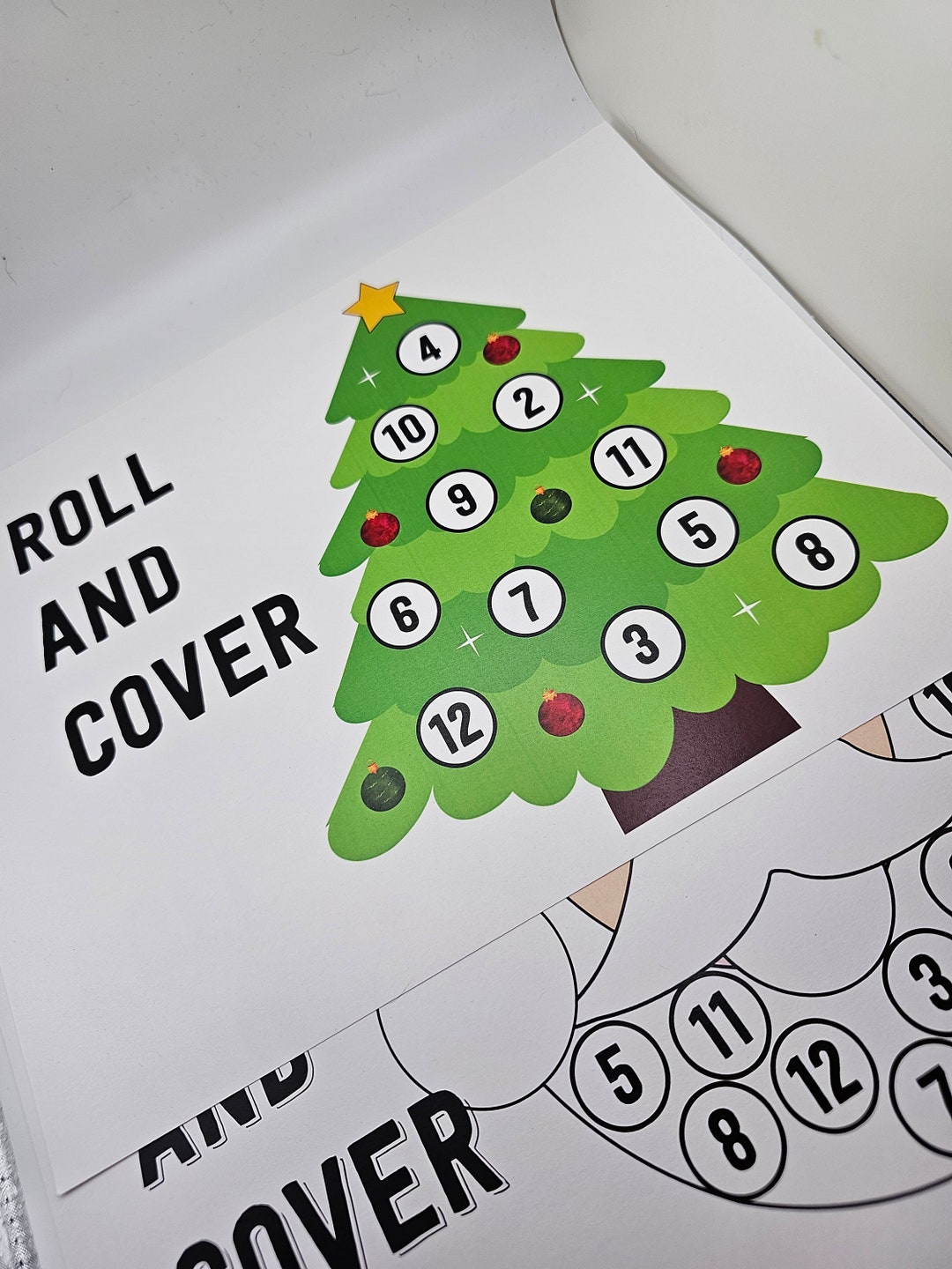 Christmas Games for Kids Roll A Dice and Cover Game I Classroom Party ...