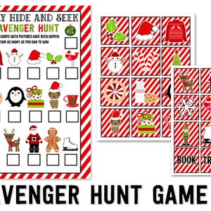 PRINTABLE Christmas Holiday Scavenger Indoor Hide Hunt Game Kids Hide ...
