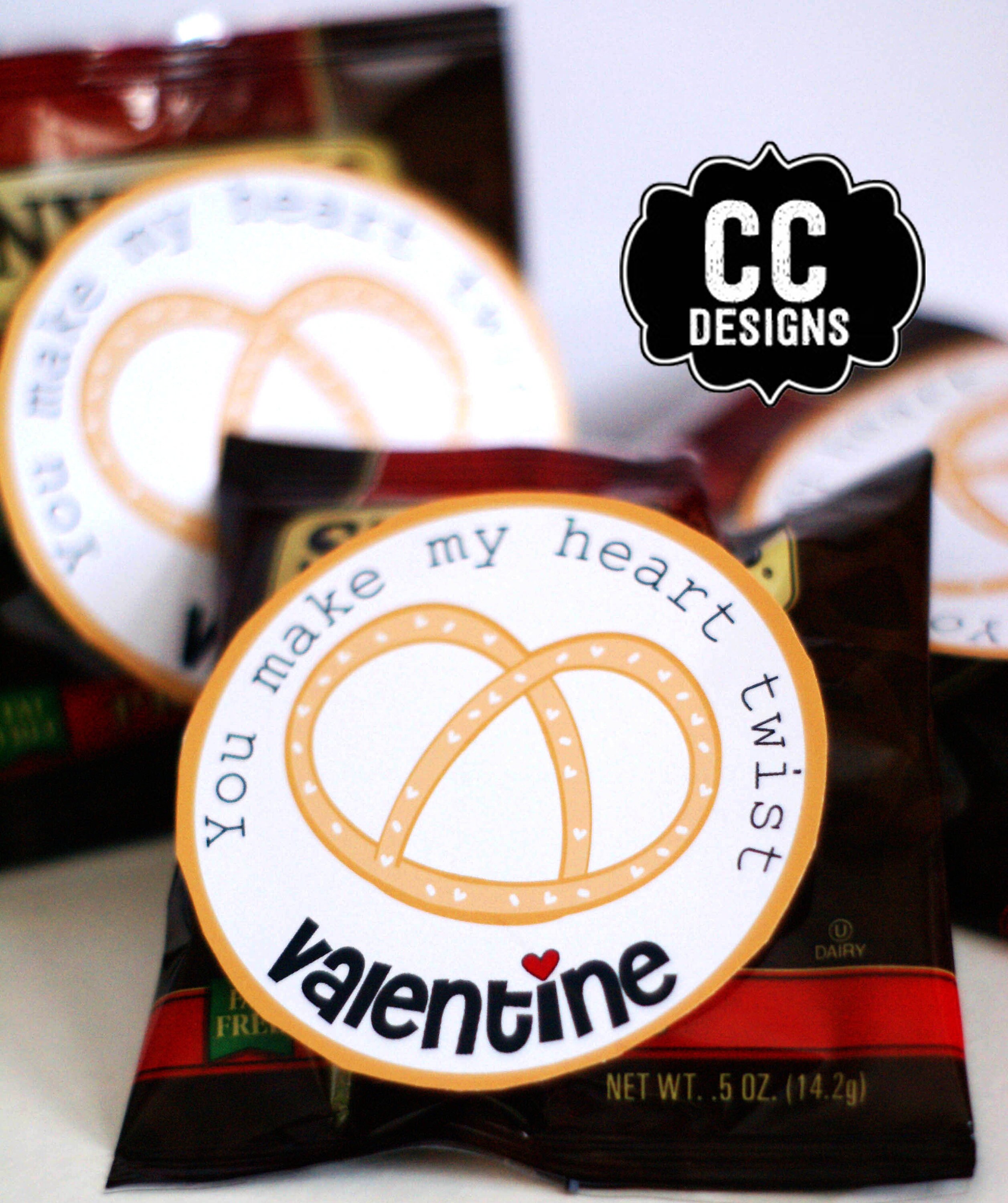 PRINTABLE Pretzel Valentine Card for Kids Children's Classroom Card ...