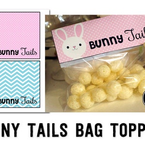 PRINTABLE Easter Bunny Tails Bag Topper Digital Rabbit Printable KIDS ...