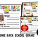 PRINTABLE Welcome Back School Grams First Day of School Candy Grams ...