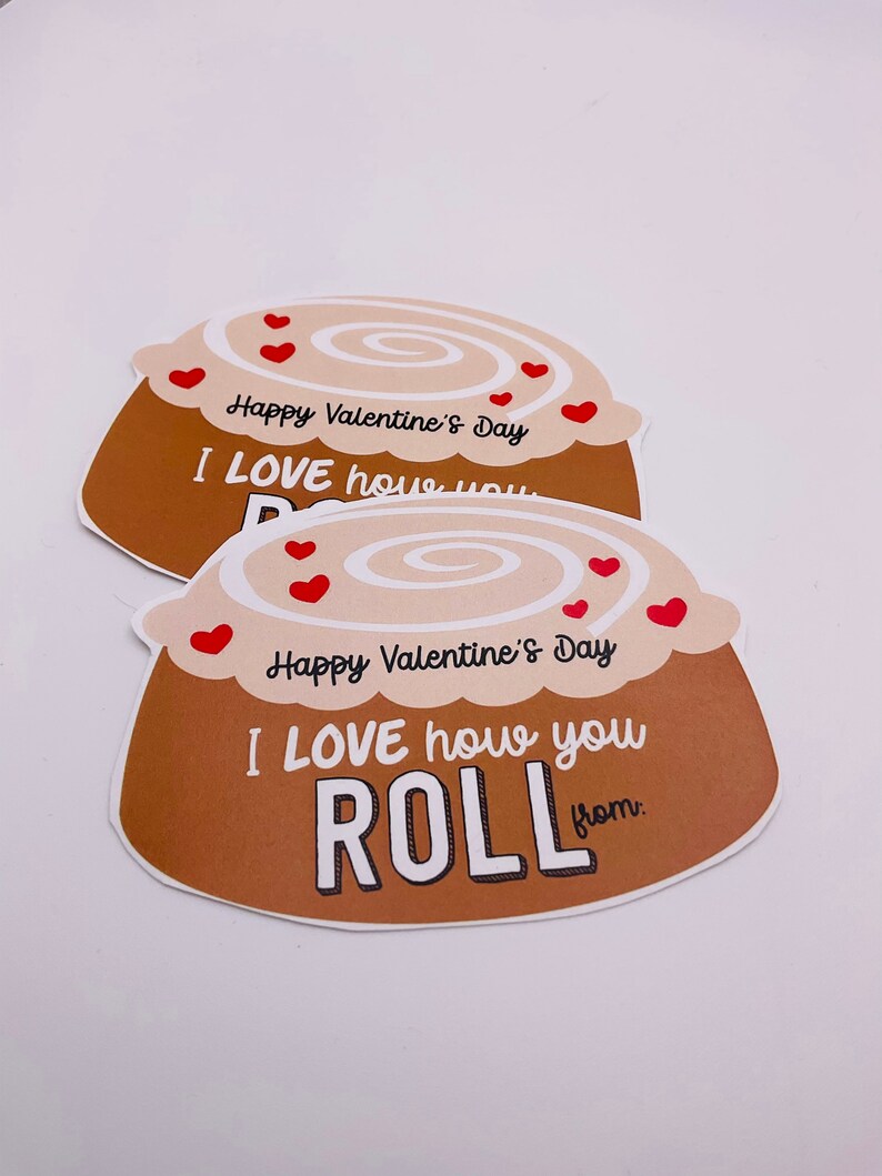 Printable Cinnamon Roll Valentine Card Cut Out Art Template Project ...