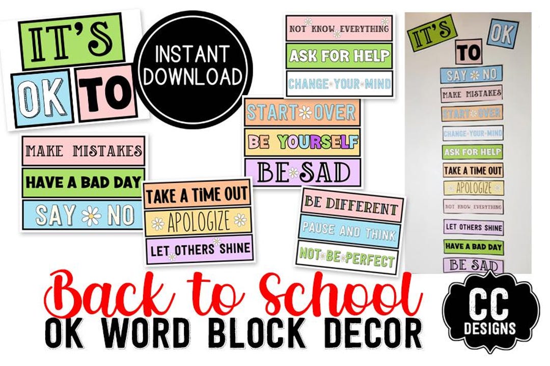 Back to School Door Decor Classroom Decor for First Day Bulletin Board ...