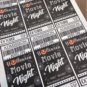 Halloween Movie Night Digital Ticket Fun Invite for A Spooky Movie ...