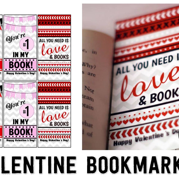 Valentine Bookmark - Etsy