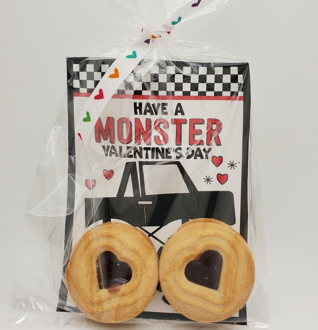 PRINTABLE MONSTER Truck Valentine Wheel Card Favor - Etsy