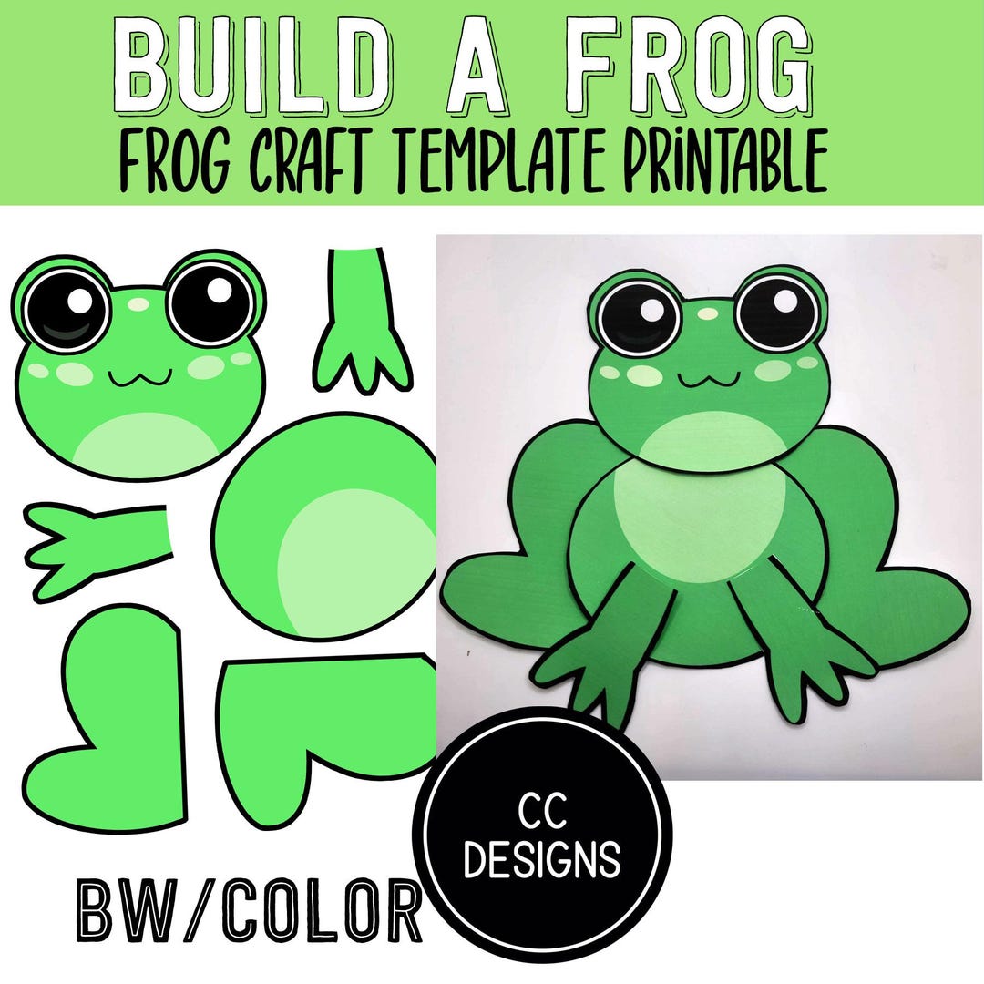 Build a Frog Craft Printable Frog Template Digital Download EASY PREP ...