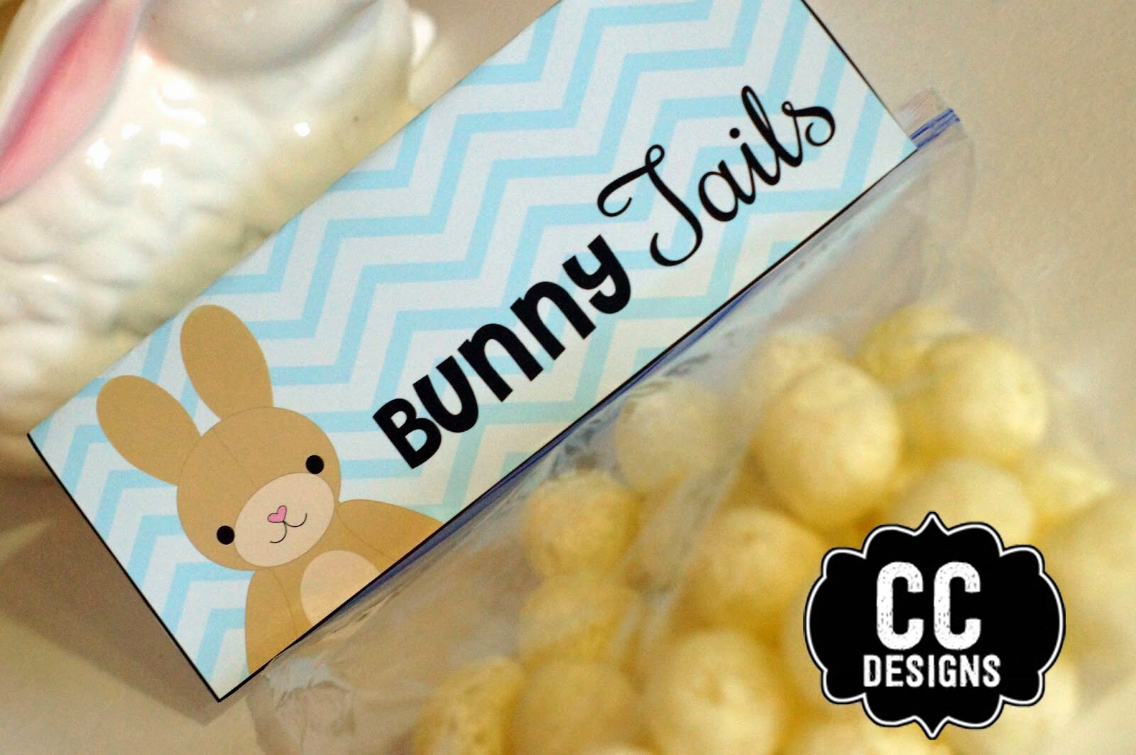 PRINTABLE Easter Bunny Tails Bag Topper Digital Rabbit Printable KIDS ...