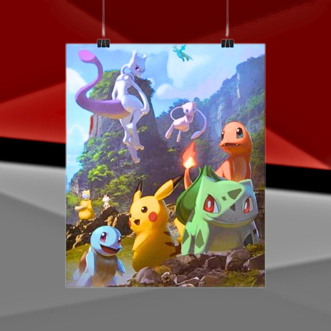 Pokemon Kanto Starter Poster Premium Matte Vertical Posters Etsy